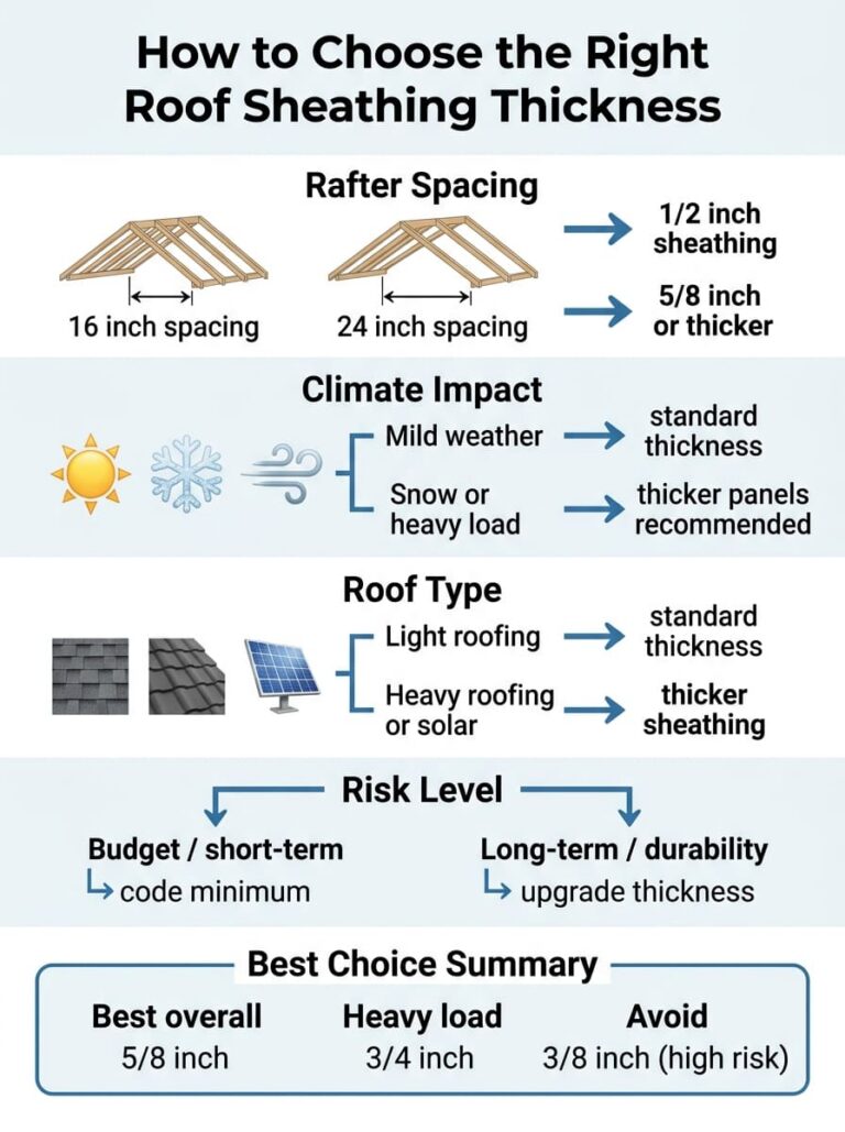 Roof Sheathing Thickness Guide: 1/2 vs 5/8 Explained